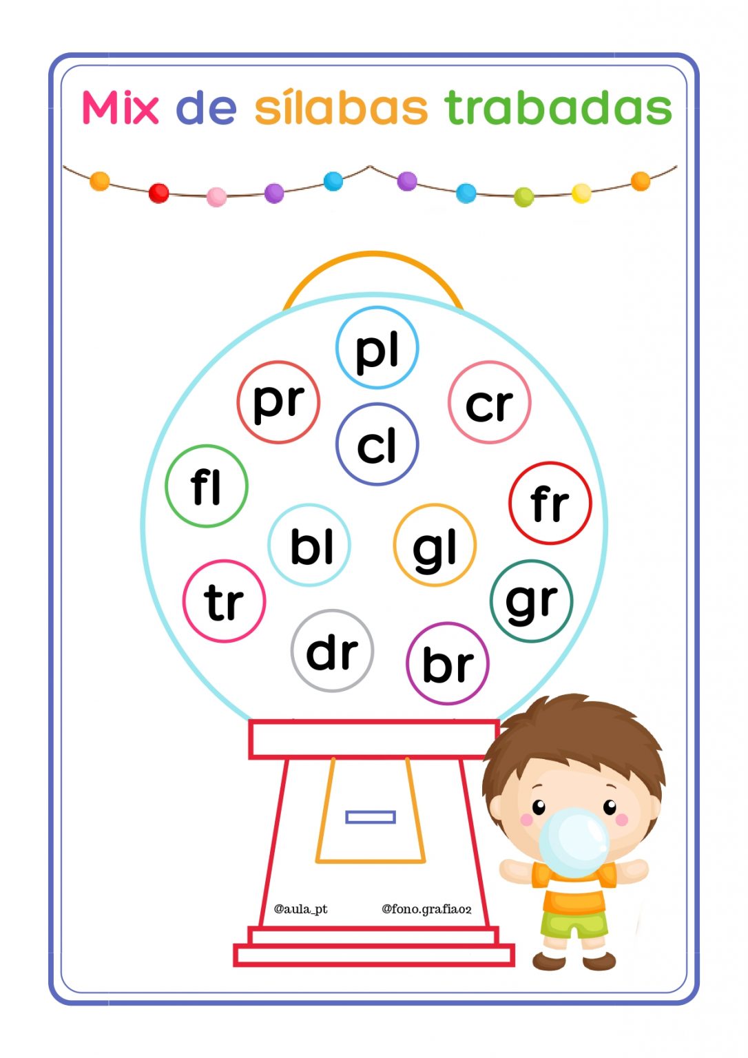Actividad manipulativa para trabajar los grupos consonánticoS ...