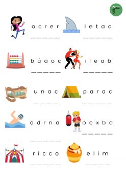 Letras desordenadas para formar palabras - Orientacion Andujar