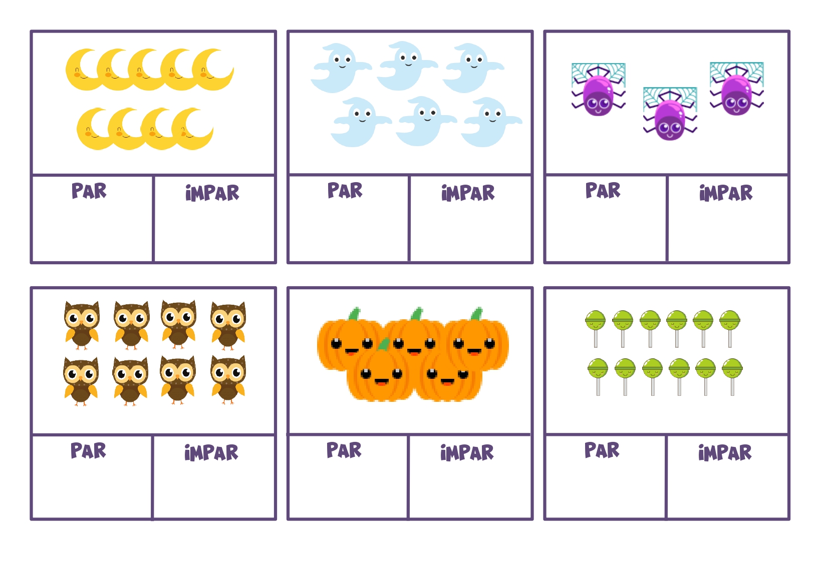 ¿Par o impar? Temática Halloween -Orientacion Andujar