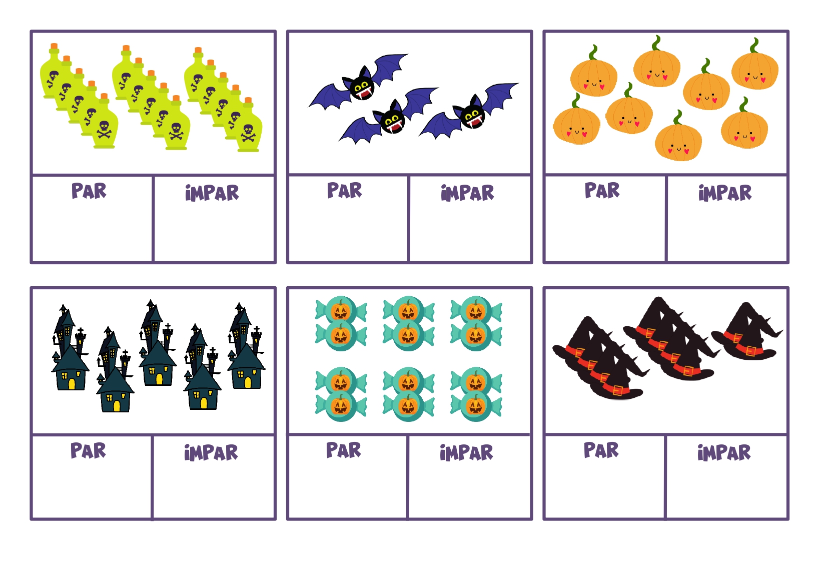¿Par o impar? Temática Halloween -Orientacion Andujar