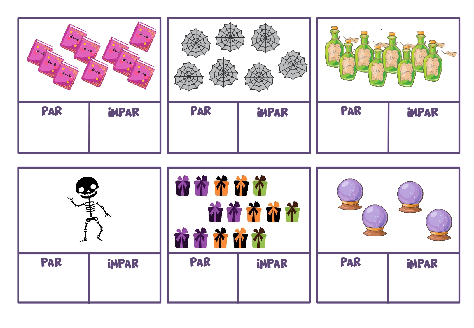 ¿Par o impar? Temática Halloween -Orientacion Andujar