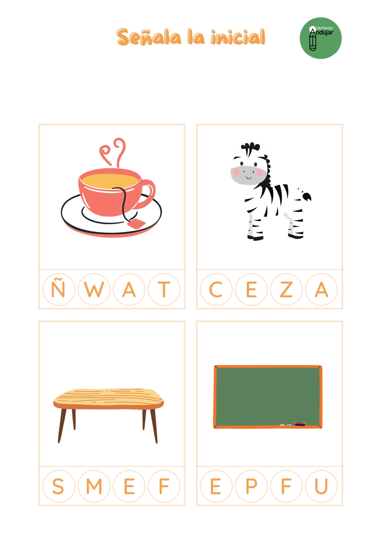 Bonitas tarjetas trabajamos la conciencia fonológica - Orientacion Andujar