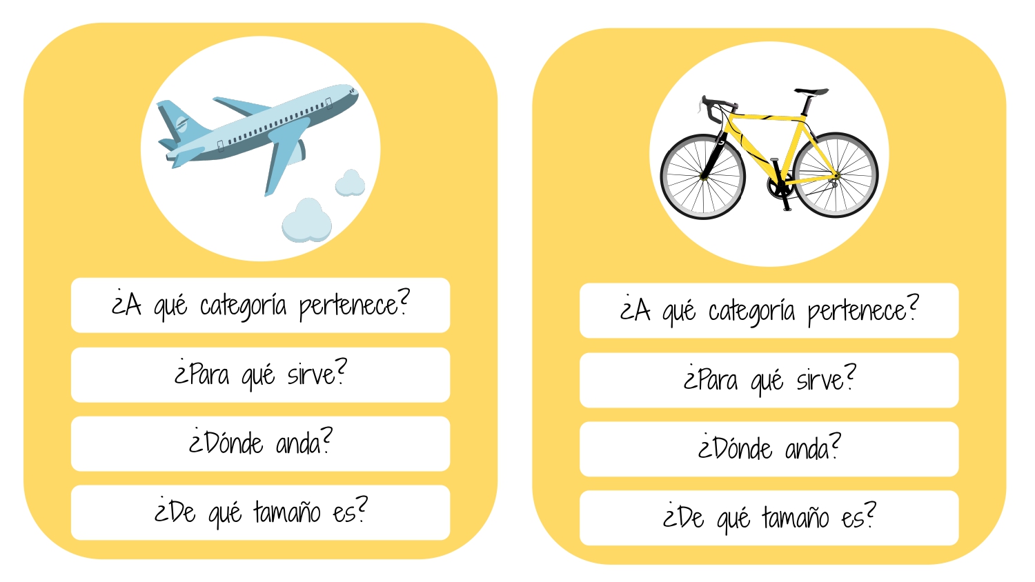 Colección de tarjetas para a trabajar descripciones de objetos ...