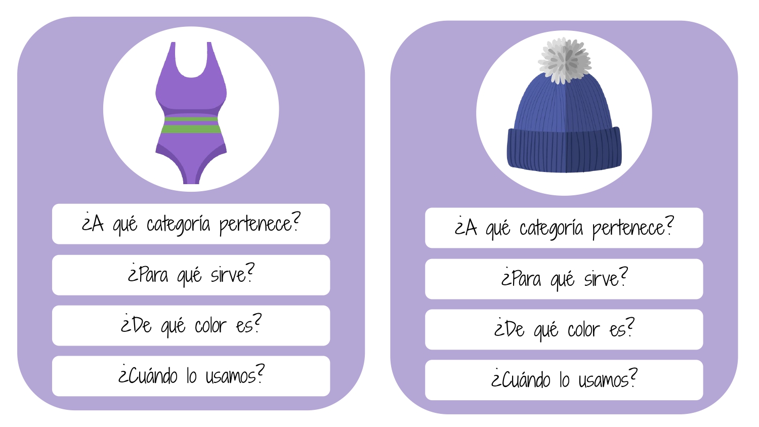 Colección de tarjetas para a trabajar descripciones de objetos ...