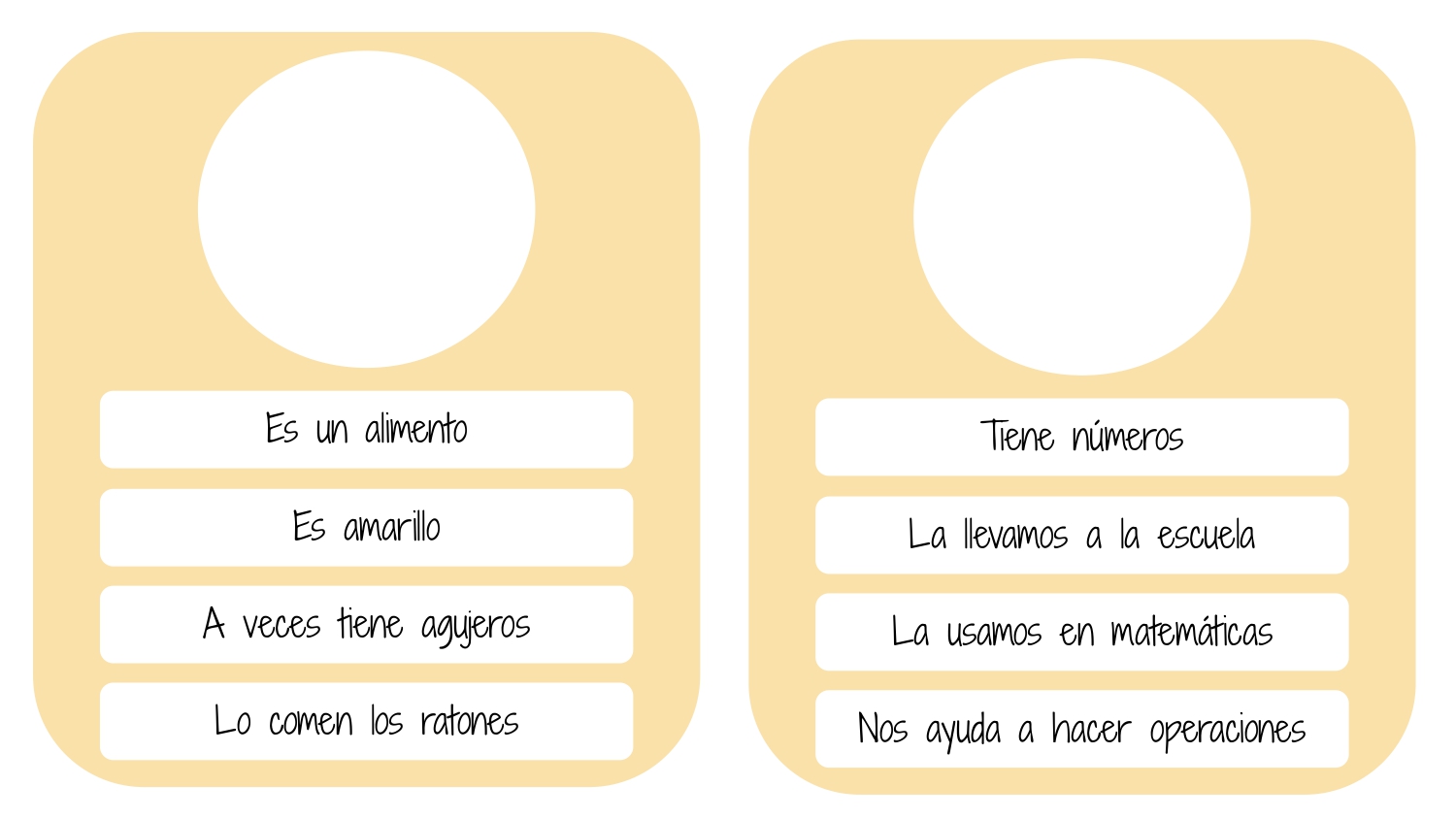 Colección de tarjetas para a trabajar descripciones de objetos ...