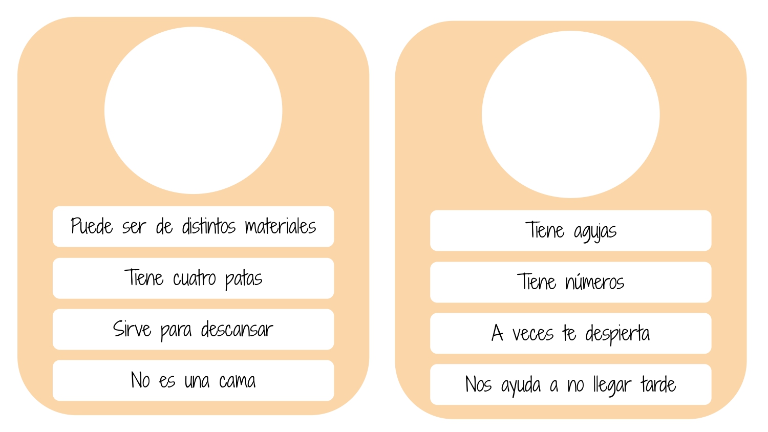 Colección de tarjetas para a trabajar descripciones de objetos ...