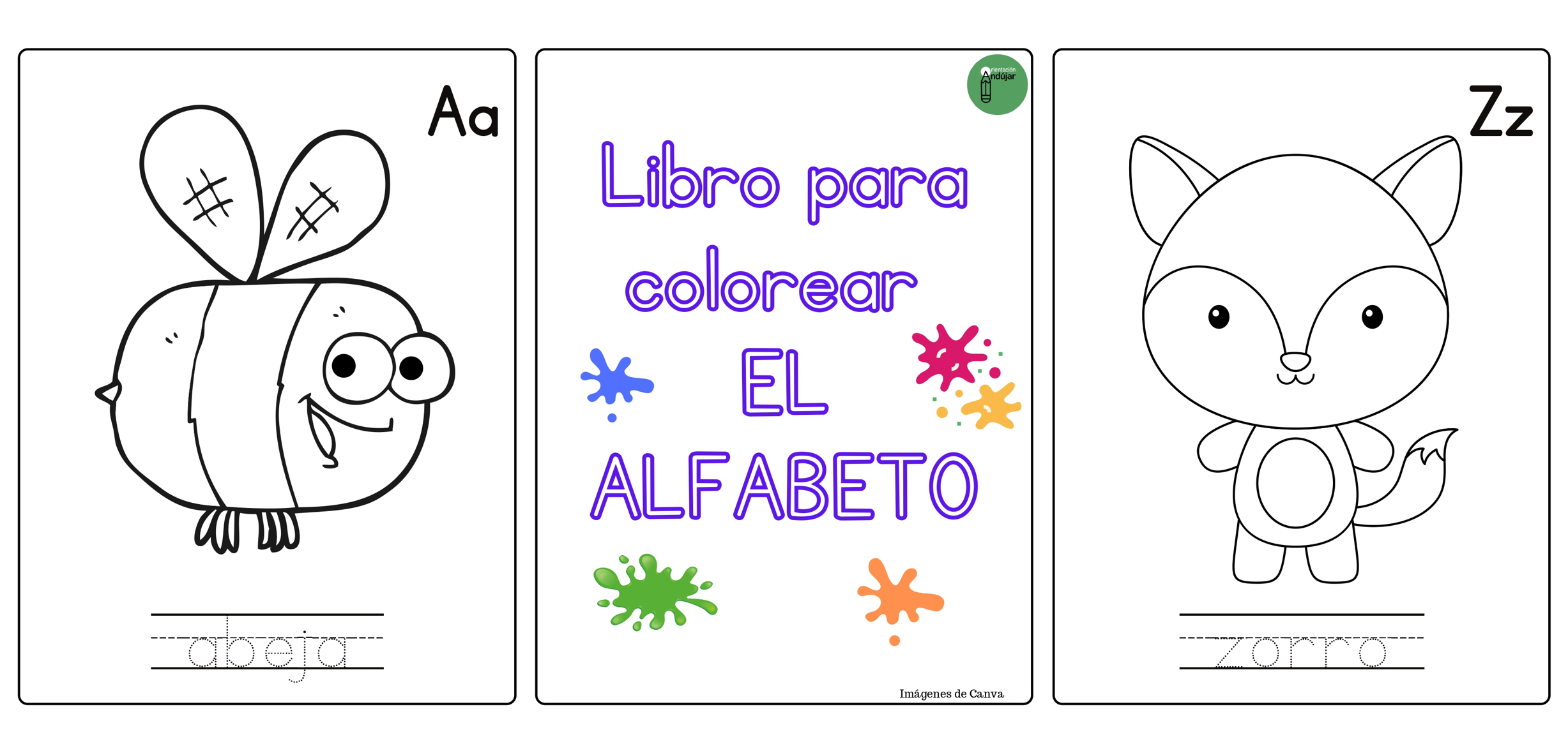 Genial libro para colorear El Alfabeto - Orientacion Andujar