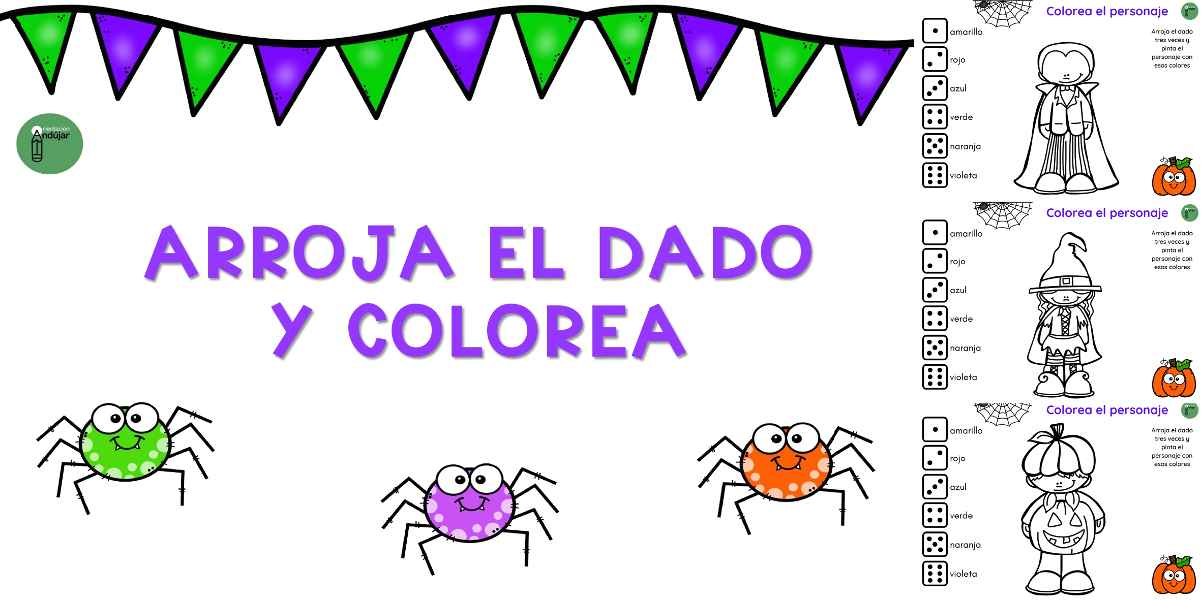 TIRA el dado y colorea -Orientacion Andujar