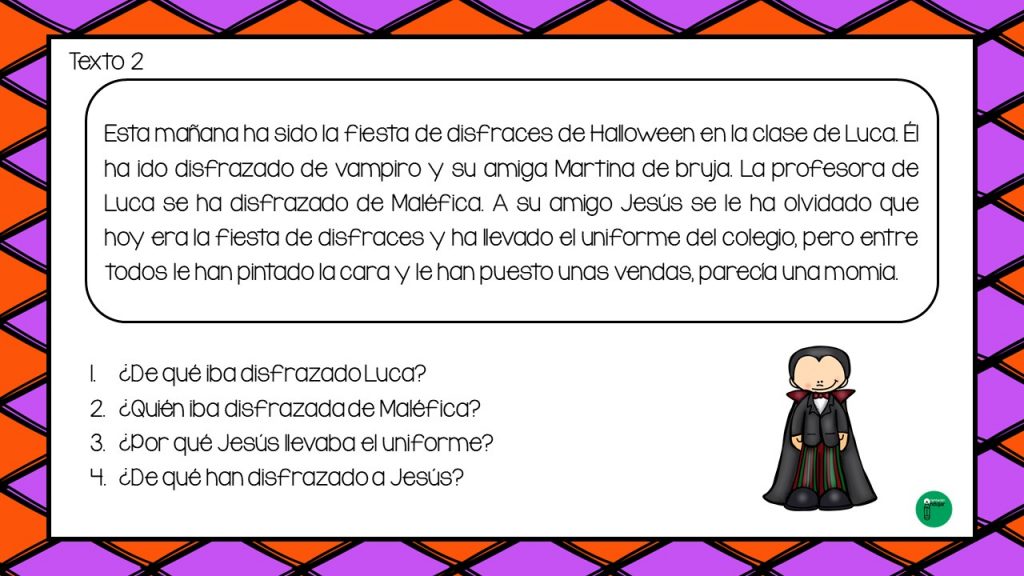 Lecturas comprensivas con Luca y Vera, especial temática de Halloween ...