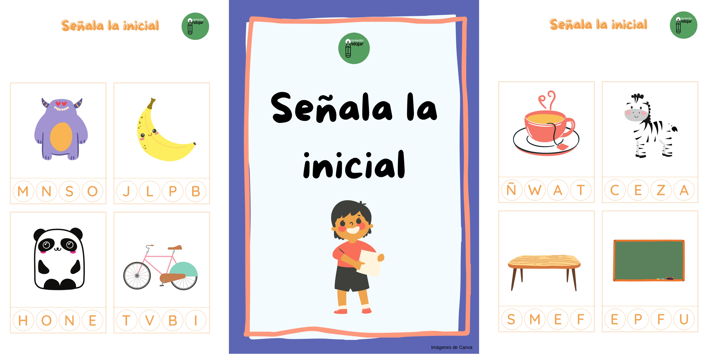 Bonitas tarjetas trabajamos la conciencia fonológica - Orientacion Andujar