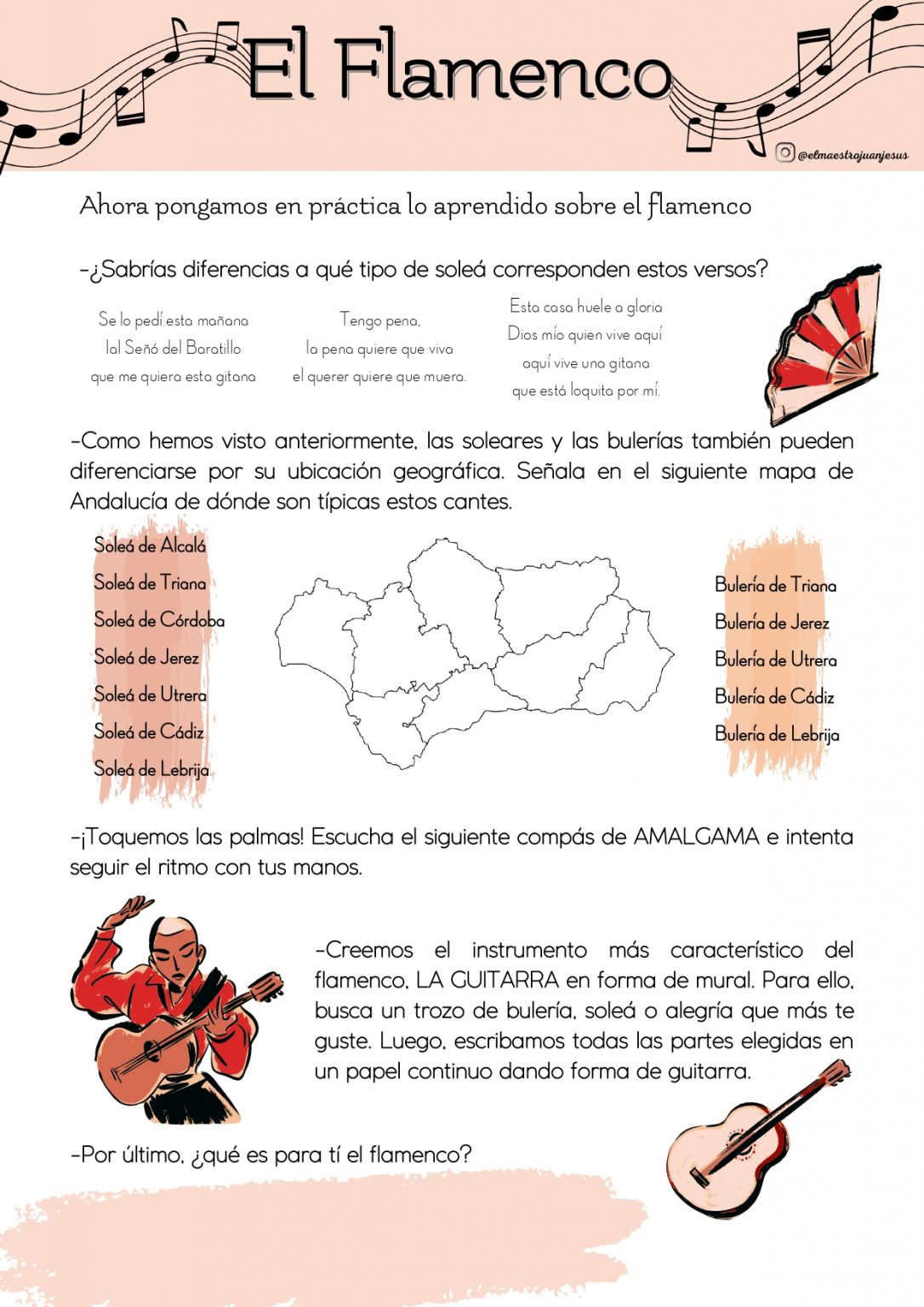 Material para trabajar el Día de Flamenco - Orientacion Andujar
