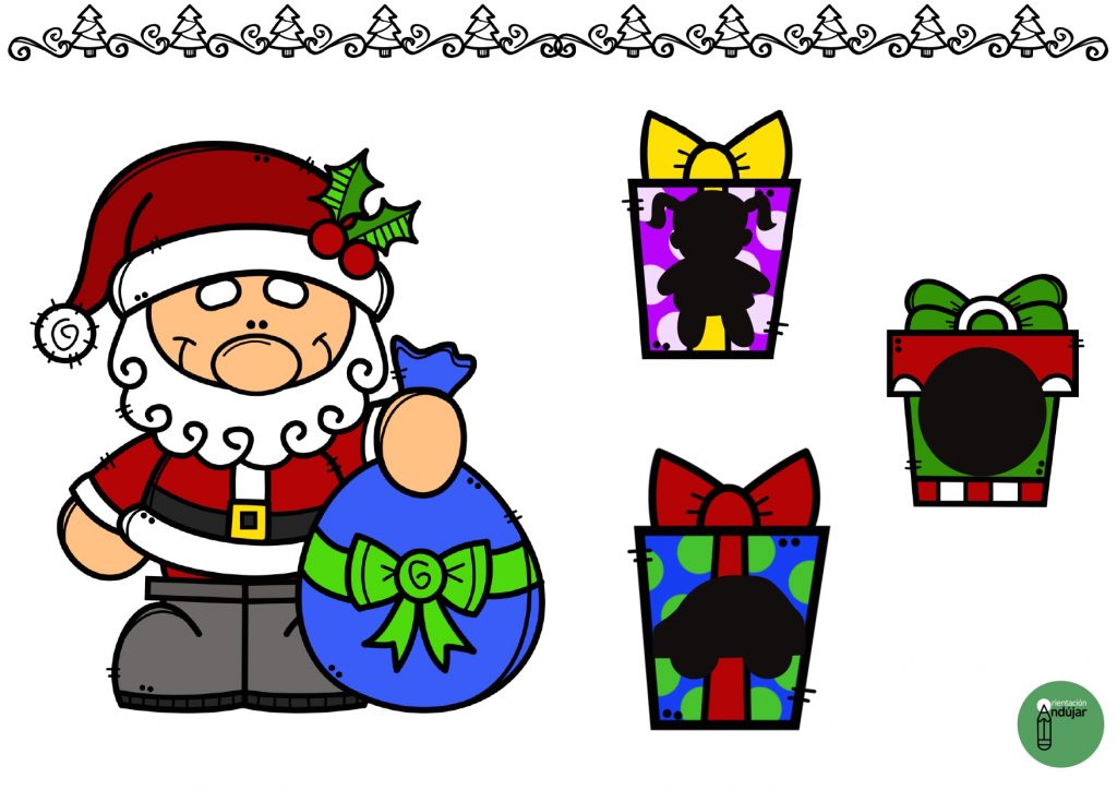 Descubre los regalos de Papá Noel: actividad de atención - Orientacion ...