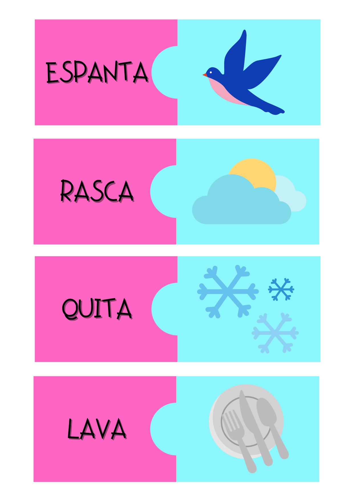 Entretenidos puzzles de palabras compuestas - Orientacion Andujar