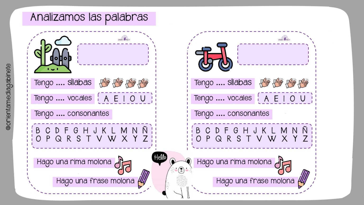 JUGAMOS CON LAS LETRAS - Orientacion Andujar