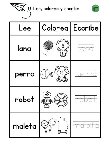 Lee, colorea y escribe - Orientacion Andujar