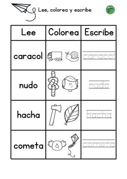 Lee, colorea y escribe - Orientacion Andujar