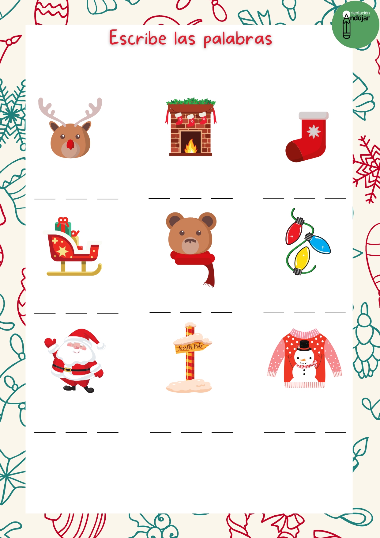 Cuadernito de actividades: Papá Noel aprende a escribir - Actividades ...