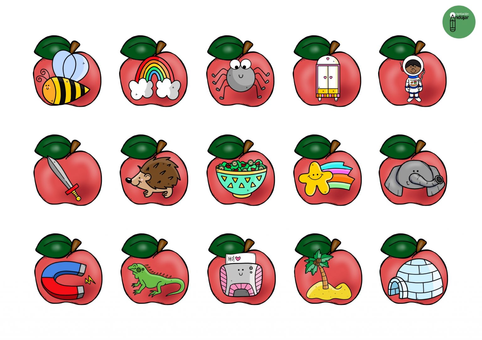 Manzanas vocálicas - Orientacion Andujar