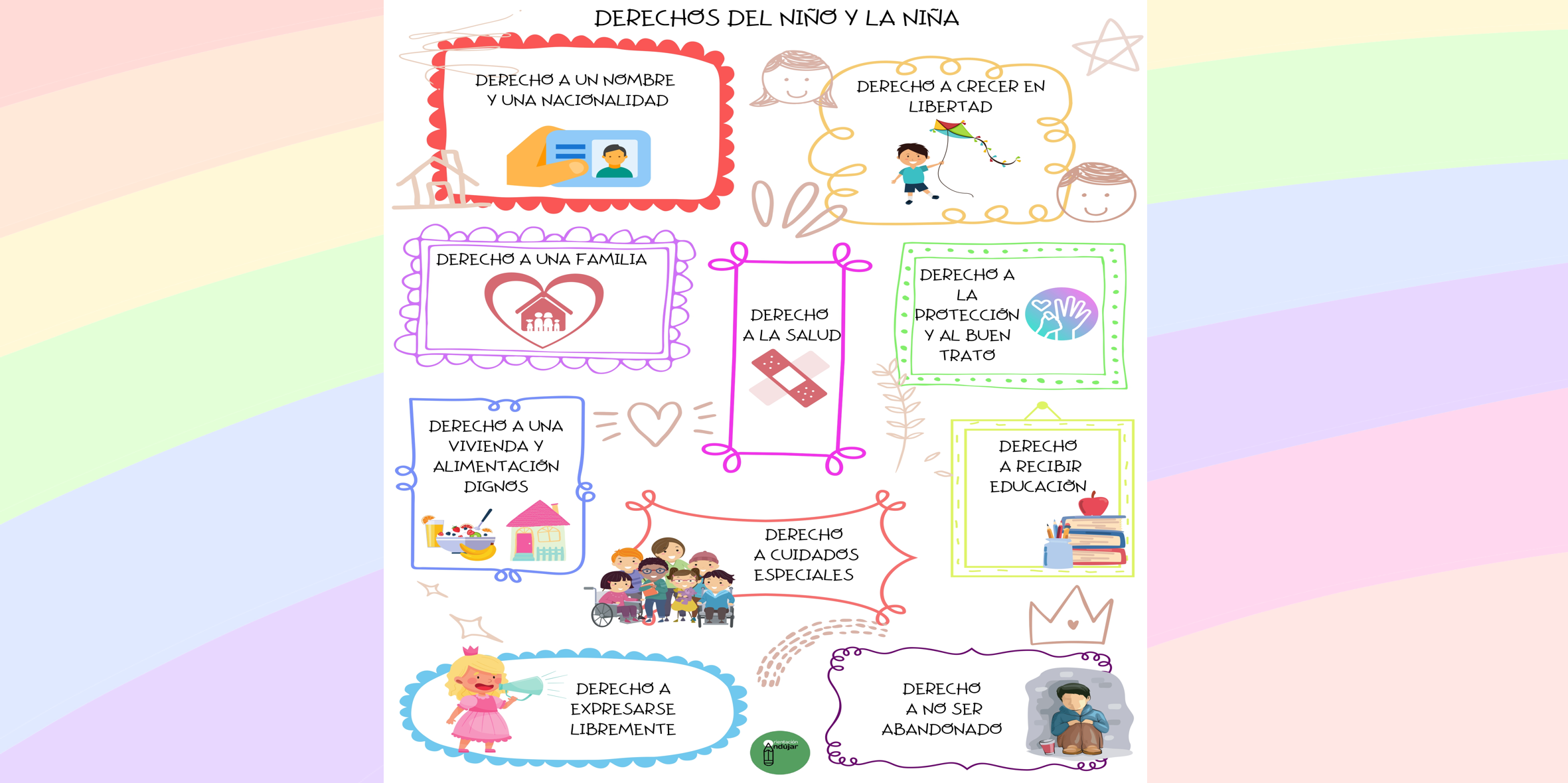 Precioso póster de los Derechos del niño y la niña - Orientacion Andujar