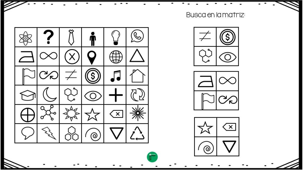 matrices símbolos (5) - Orientación Andújar - Recursos Educativos
