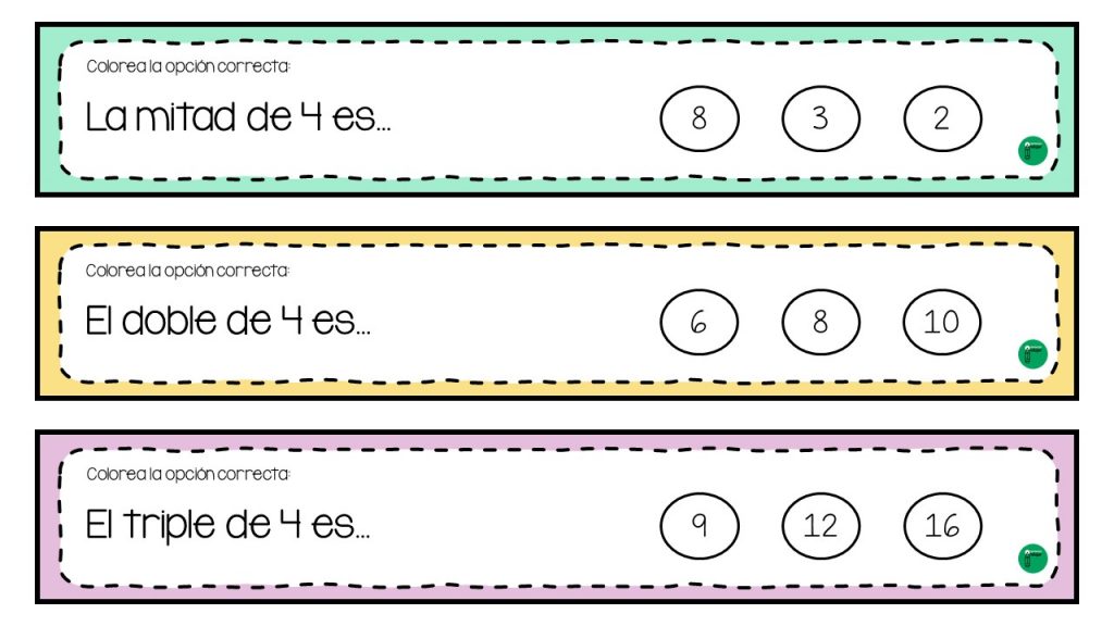 La mitad, el doble y el triple de un número - Orientacion Andujar