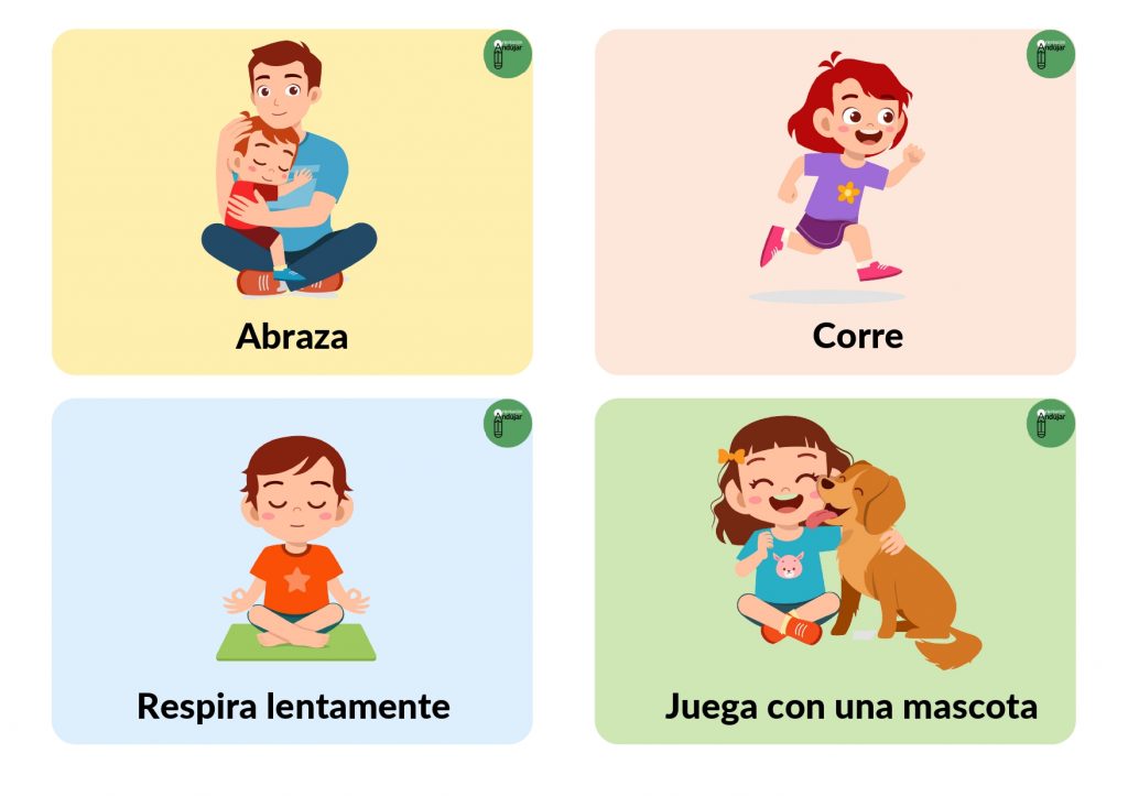 Apoyos visuales con tarjetas bonitas para trabajar la vuelta a la calma - Orientacion Andujar
