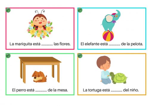 Pack tarjetas nociones espaciales - Orientacion Andujar