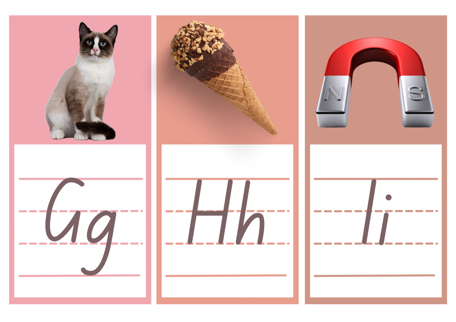 Preciosas tarjetas abecedario: imágenes reales - Orientacion Andujar