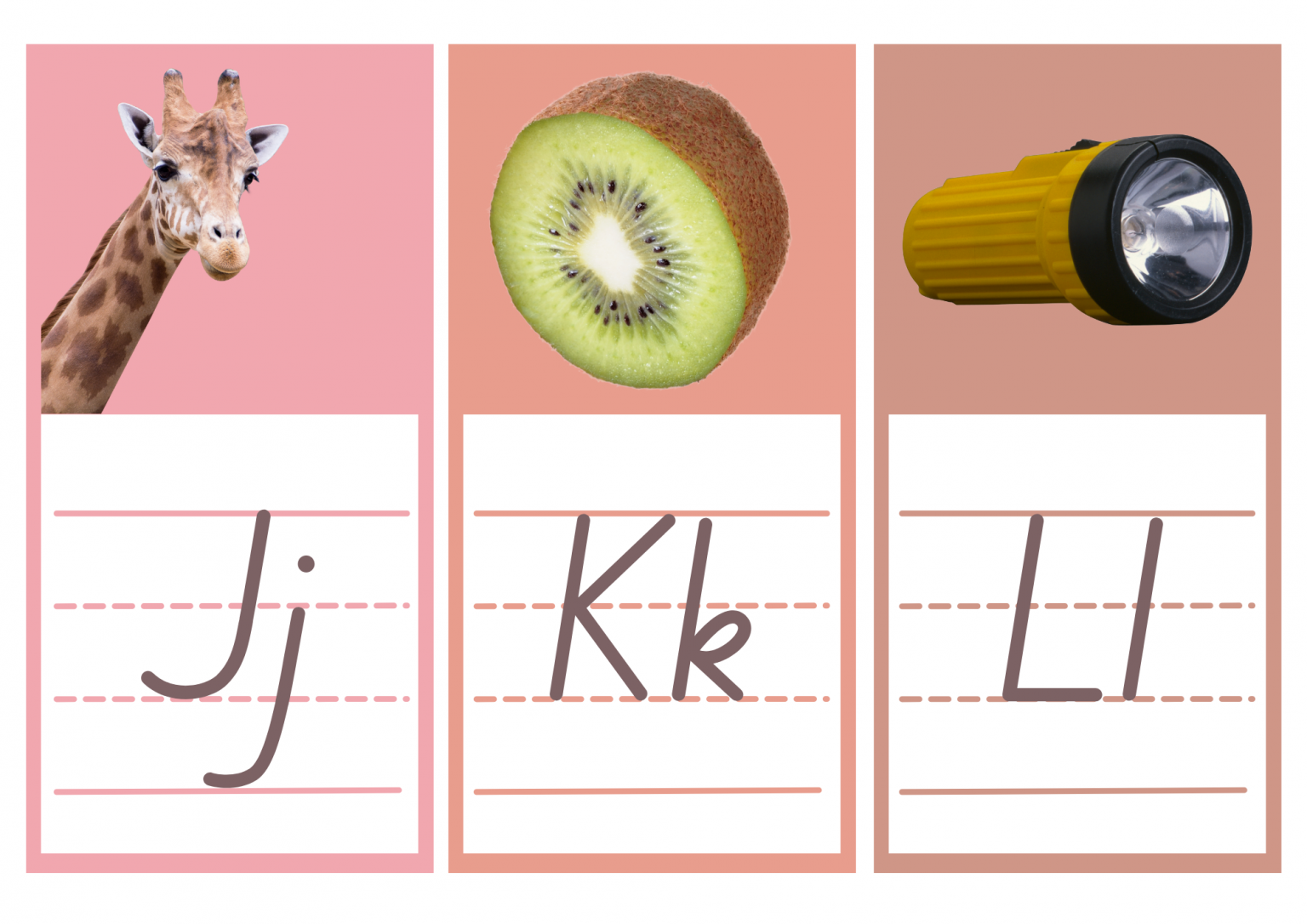 Preciosas tarjetas abecedario: imágenes reales - Orientacion Andujar