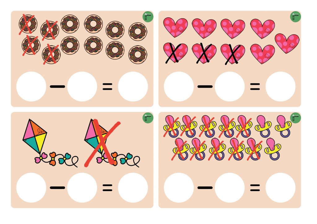 Colección tarjetas de sustracciones - Orientacion Andujar