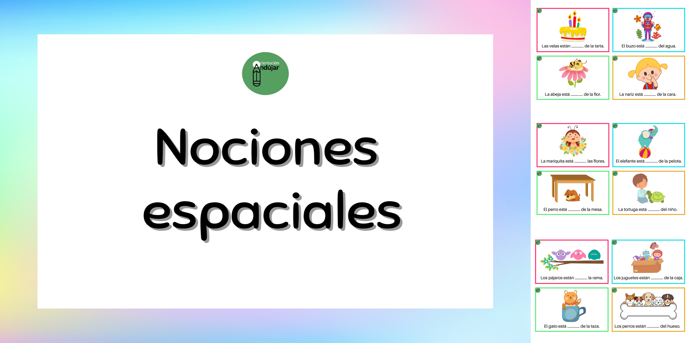 Hojas De Trabajo De Conceptos Espaciales Nociones Espaciales Para