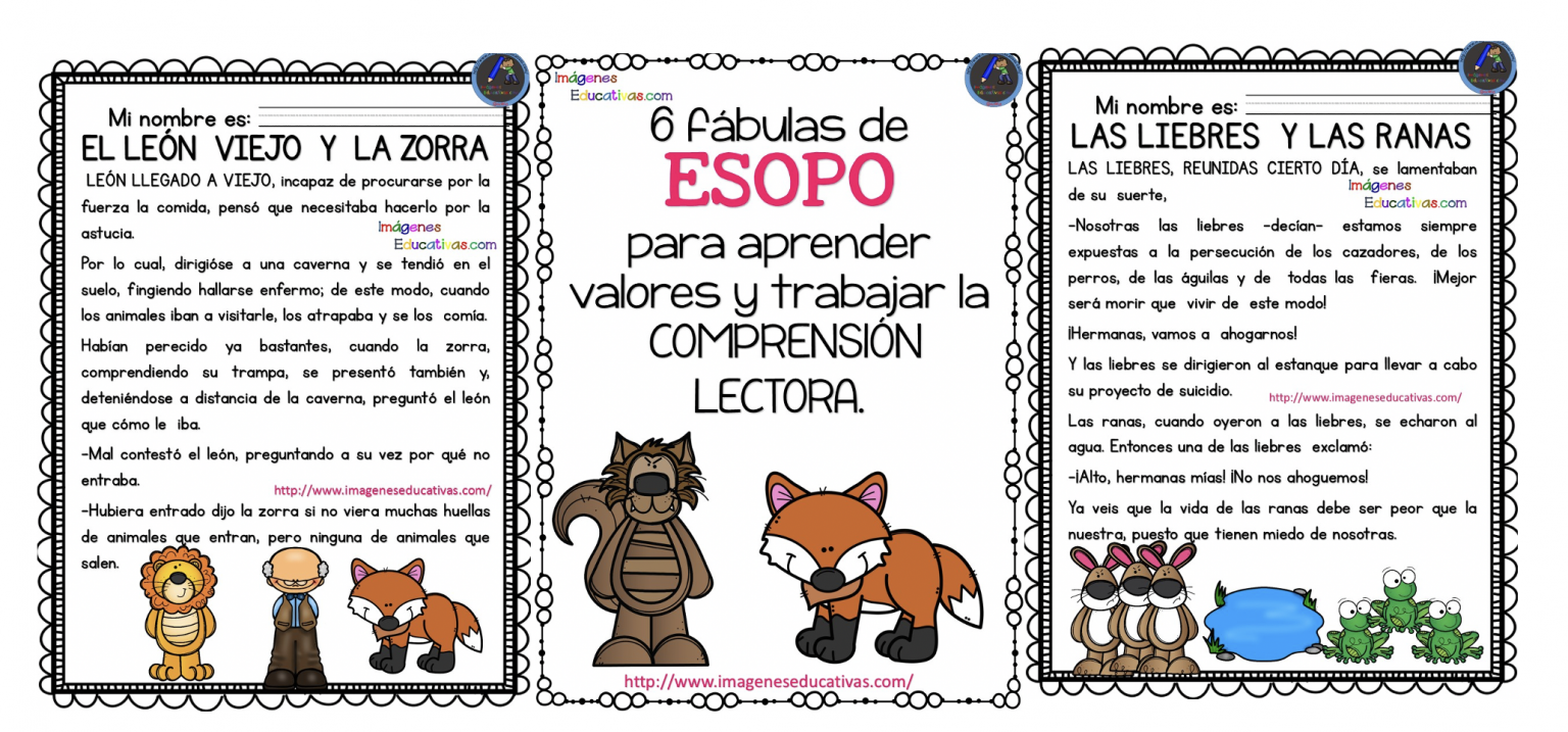 Fábulas De Esopo Para Imprimir - BRAINCP