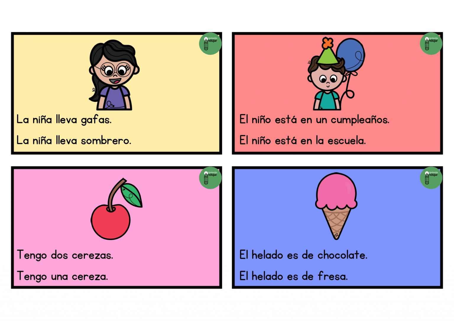 Comprensión lectora de frases - Orientacion Andujar