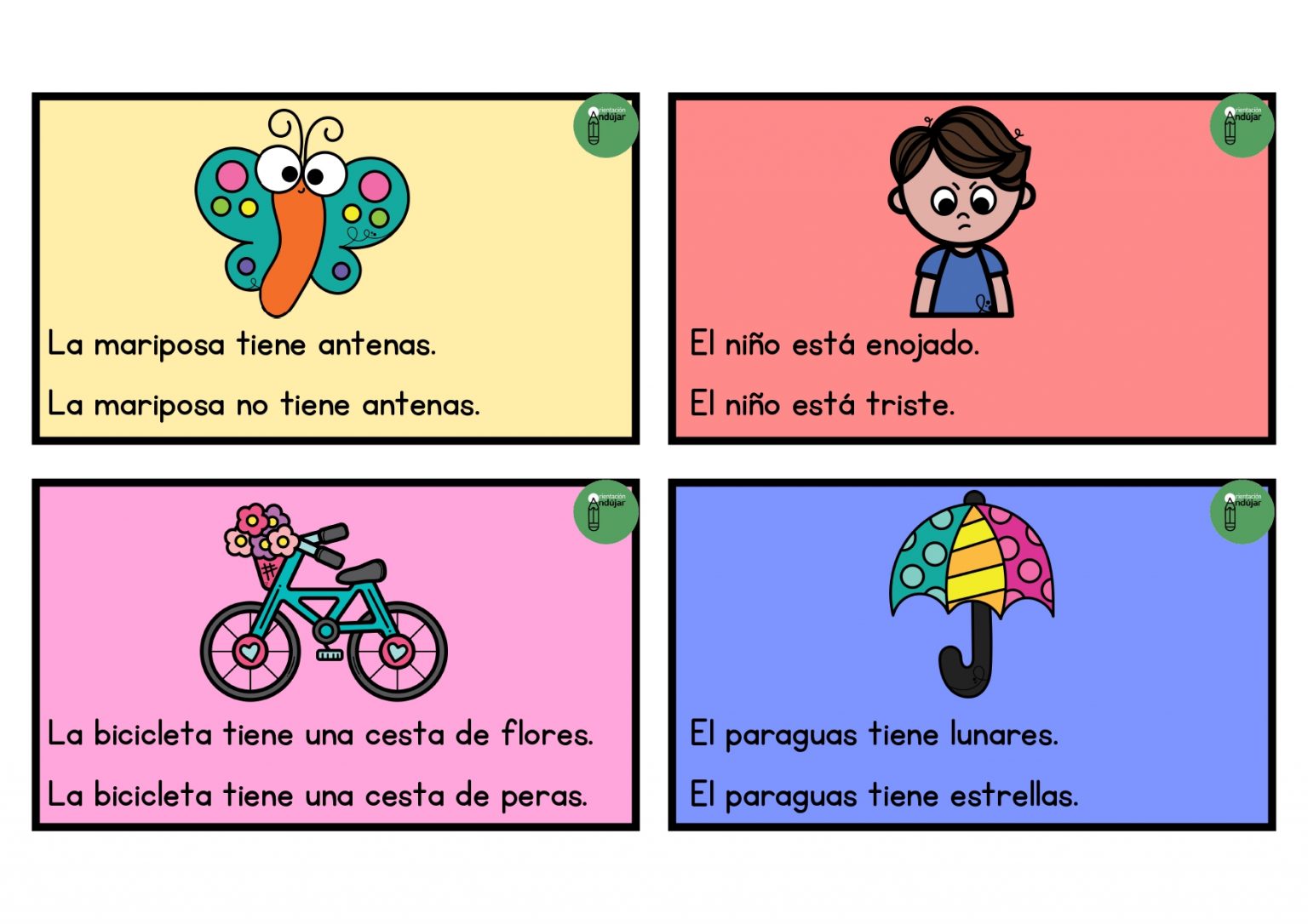 Comprensión lectora de frases - Orientacion Andujar