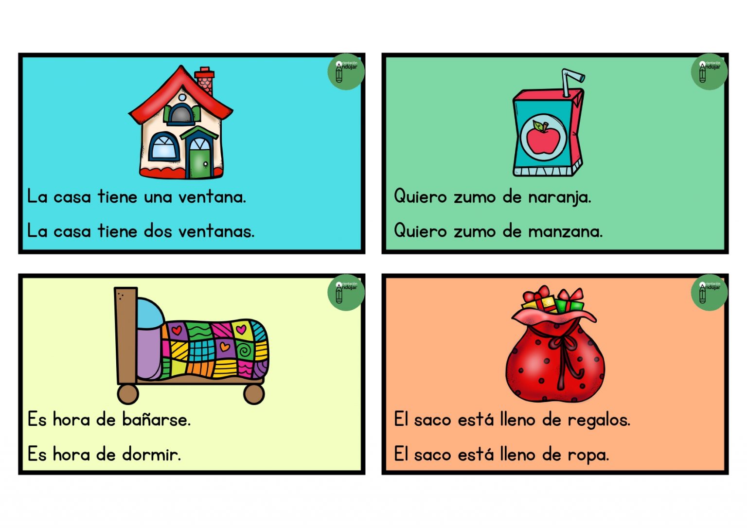 Comprensión lectora de frases - Orientacion Andujar