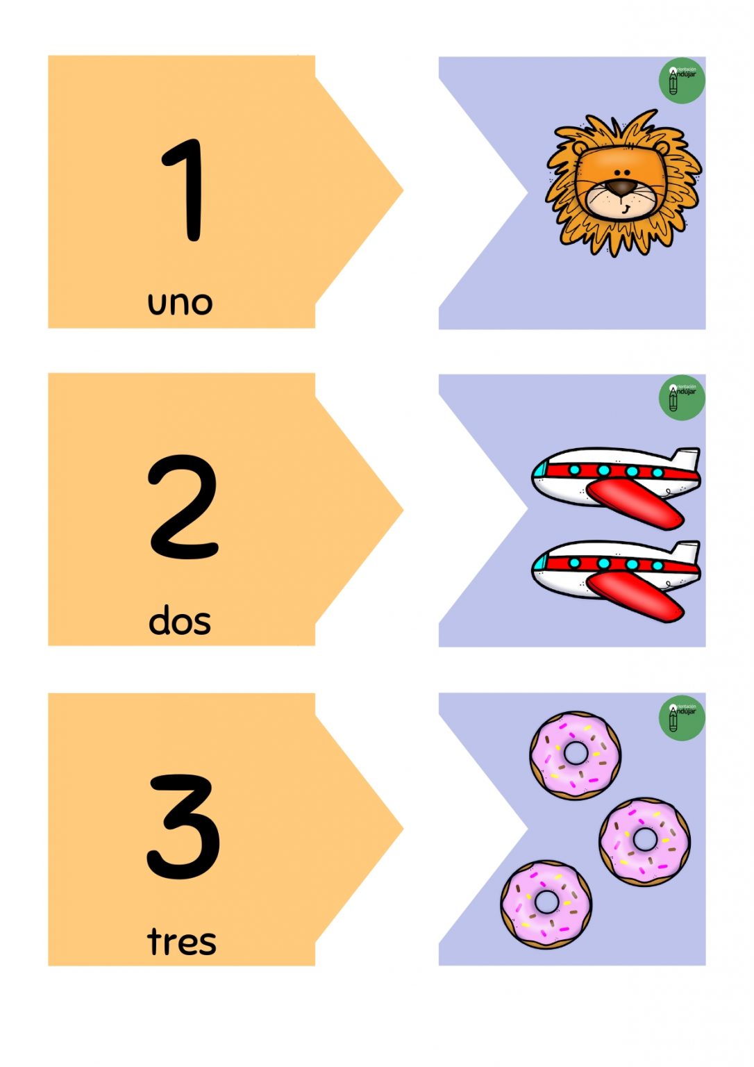 Divertidos puzzles número-cantidad - Orientacion Andujar