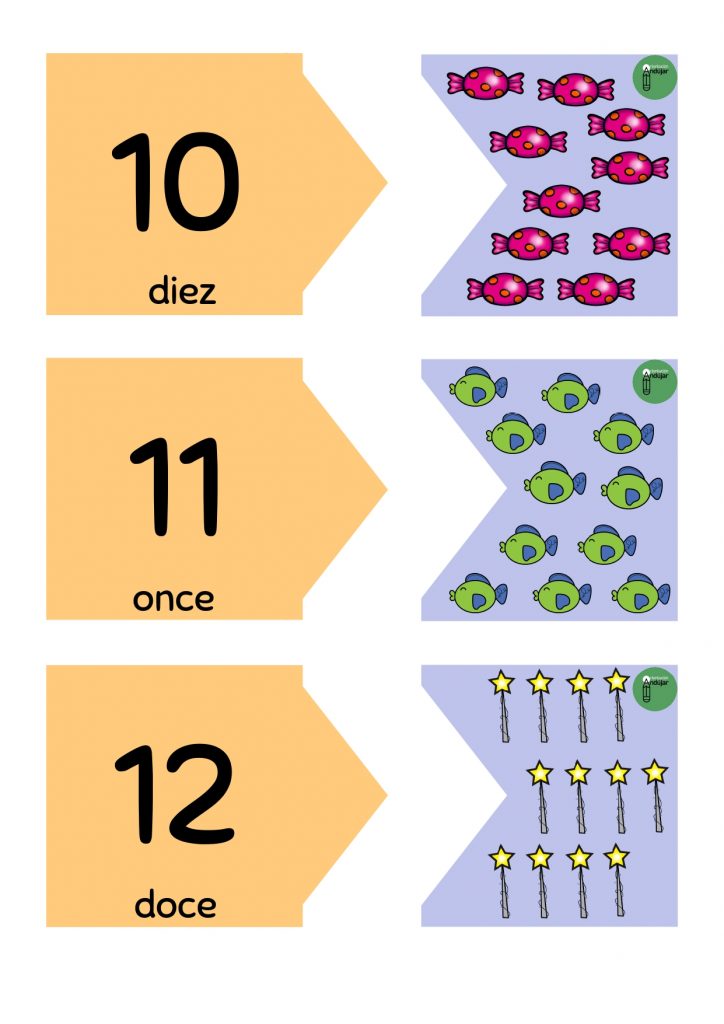 Divertidos puzzles número-cantidad - Orientacion Andujar