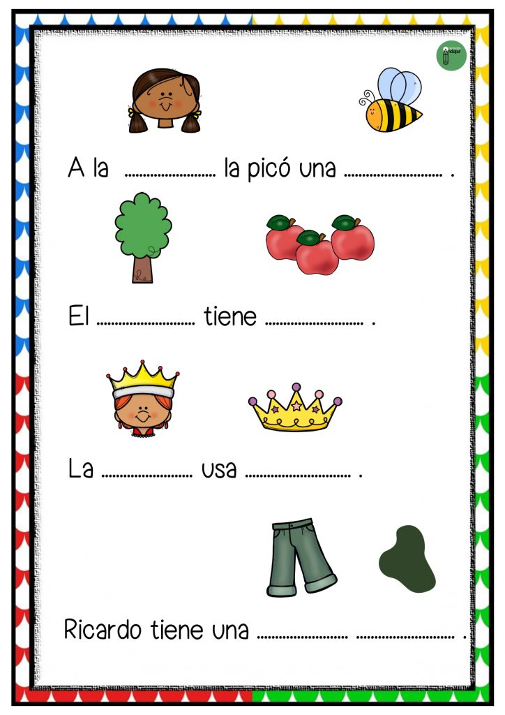 Lectura de frases sencillas con Pictogramas - Orientacion Andujar