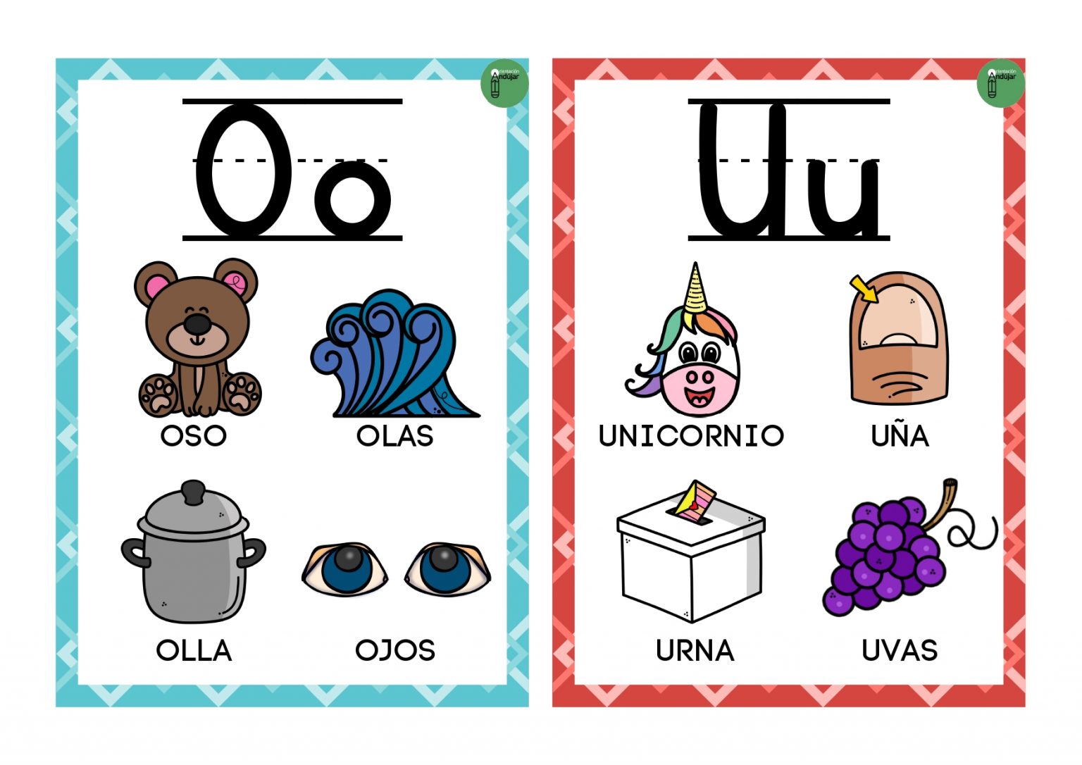 Trabajamos vocabulario Bonito minilibro de vocales - Orientacion Andujar