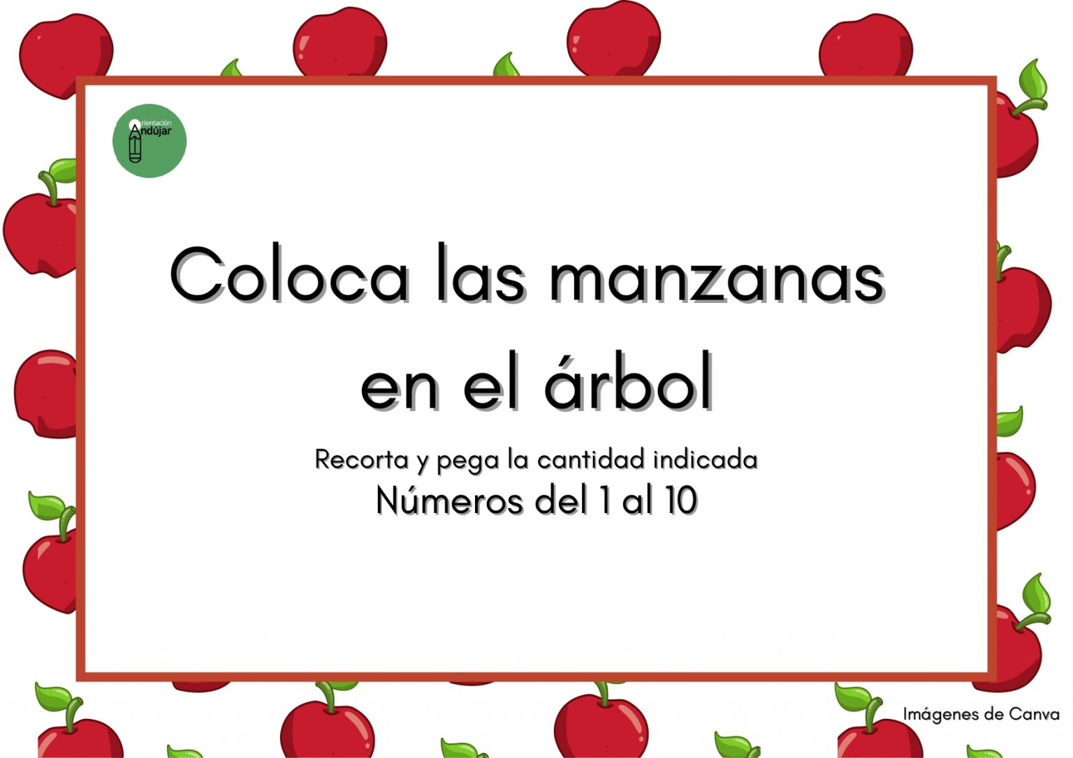 NUMERACIÓN Coloca las manzanas en el árbol -Números del 1 al 10 ...