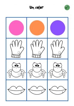 PERCEPCIÓN VISUAL Colorea según la tabla - Orientacion Andujar