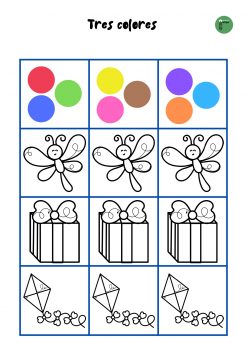 PERCEPCIÓN VISUAL Colorea según la tabla - Orientacion Andujar