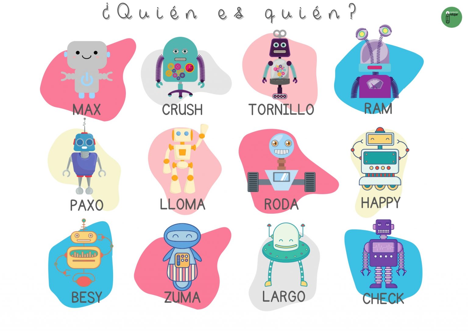 Divertidos tableros para jugar a "¿Quién es quién?" - Orientacion Andujar