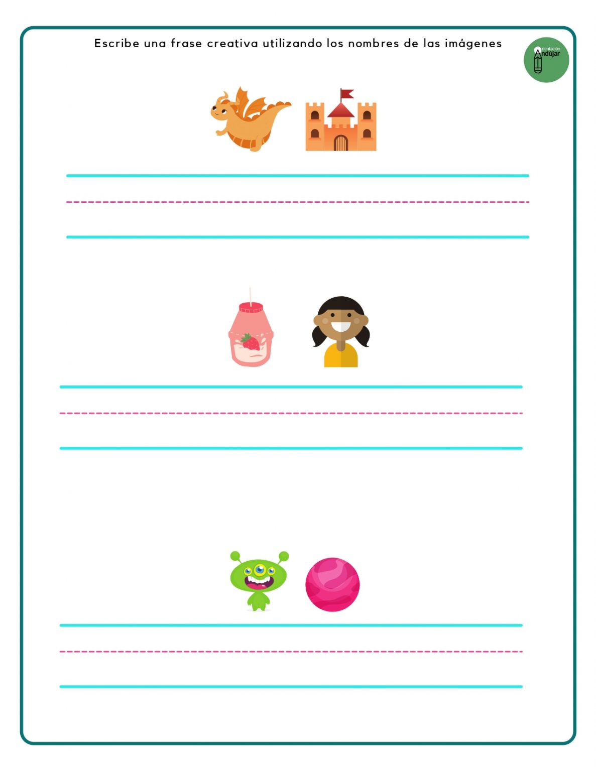 Escritura creativa de frases - Orientacion Andujar