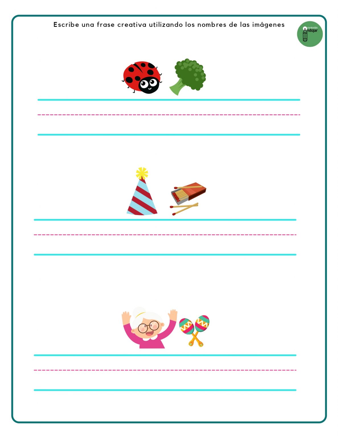 Escritura creativa de frases - Orientacion Andujar