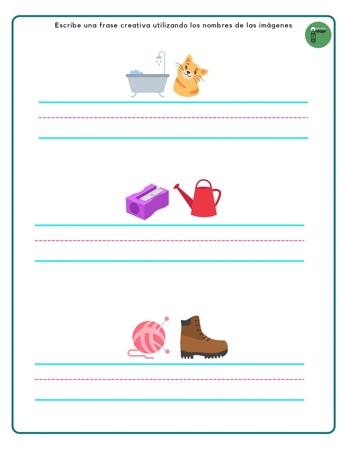 Escritura creativa de frases - Orientacion Andujar