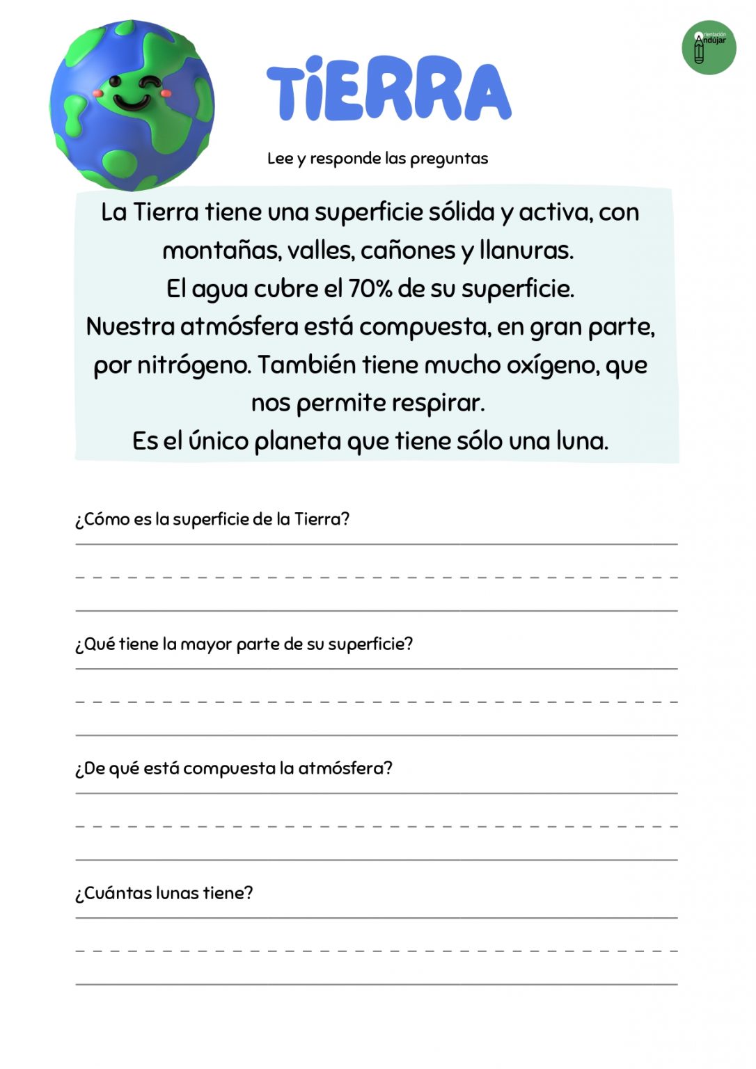 Pequetextos para mejorar la comprensión lectora conocemos los planetas ...