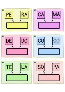 A partir de la unión de sus sílabas formamos palabras bisílabas ...