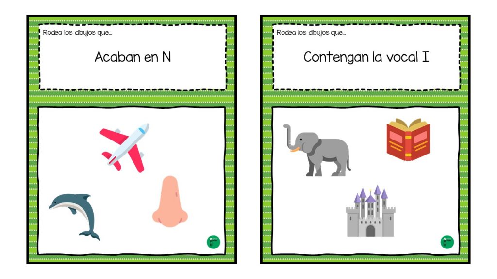 Tarjetas para ejercitar la conciencia fonológica - Orientacion Andujar