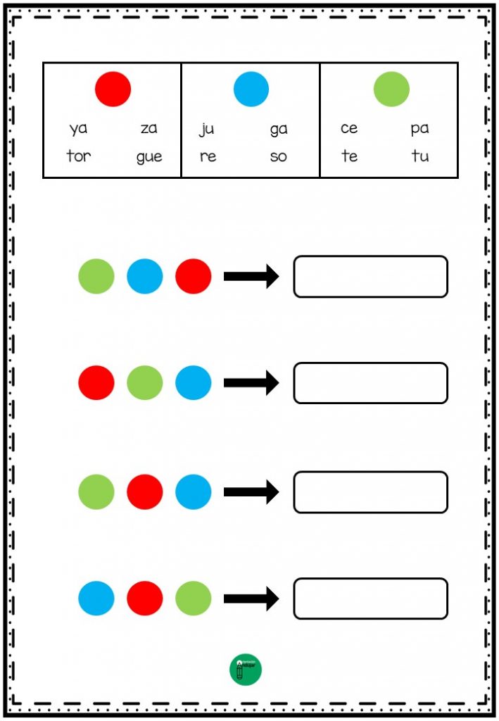 Conciencia silábica y atención: Formación de palabras - Orientacion Andujar